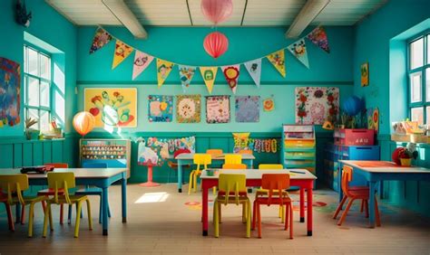 Premium Ai Image A Colorful Classroom Back To School Theme