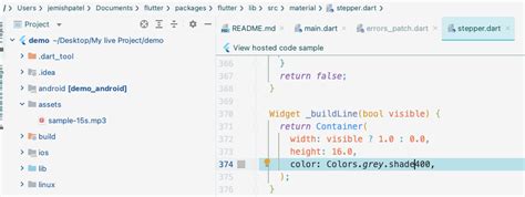 Dart Change Stepper S Line Color Flutter Stack Overflow