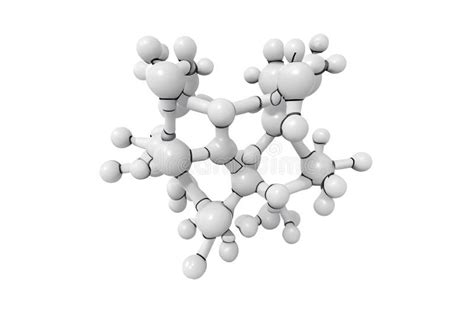 3d illustration of molecule model medical with molecules and atoms