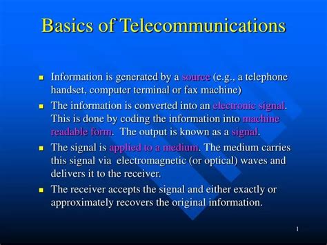PPT Basics Of Telecommunications PowerPoint Presentation Free Download ID 4185447
