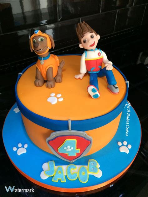 Paw Patrol Zuma Orange Cake Paw Patrol Dogs Zuma Theme Birthday Party