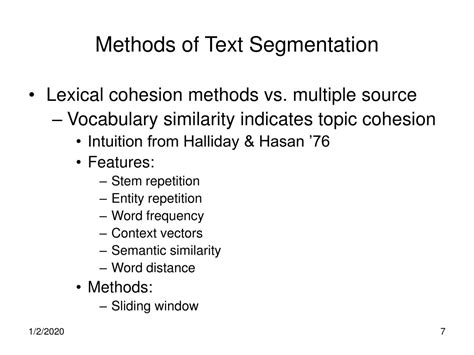 Ppt Recognizing Structure Sentence Speaker Andtopic Segmentation