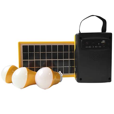 Portable Led Home Light Solar Lighting Kits Power System With Fm Radio