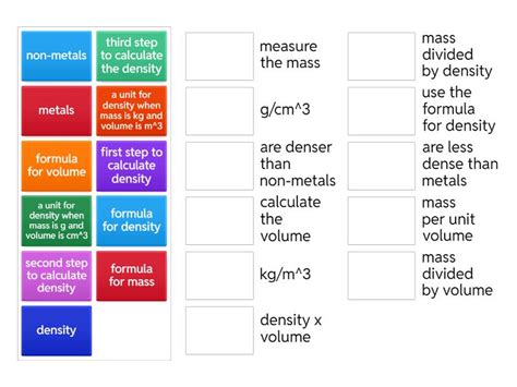 3 1 Density Calculating Density Match Up