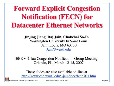 Ppt Forward Explicit Congestion Notification Fecn For Datacenter