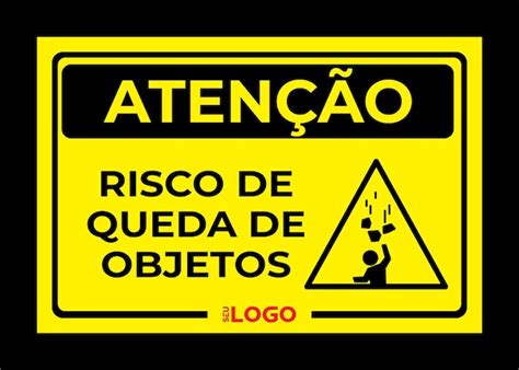 Premium Vector Caution Sign Risk Of Falling Objects