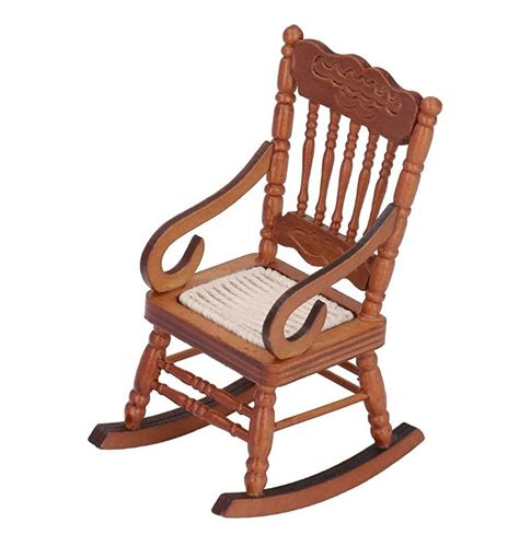 Buyweek Dollhouse Chair 112 미니어처 인형의 집 의자 미니 나무 가구 집용 브라운 핫 티몬