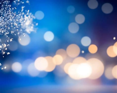 Premium Photo Abstract Blue Bokeh Background