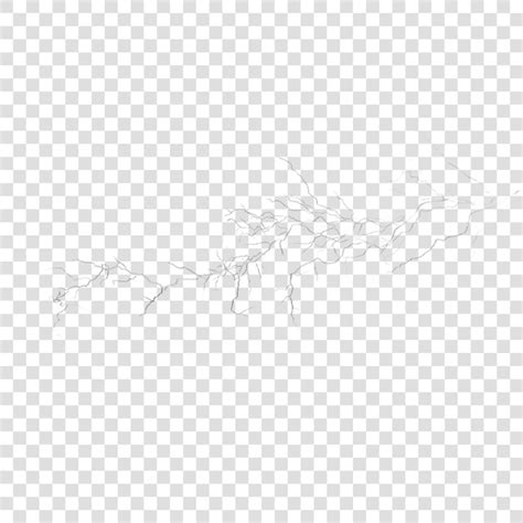 투명한 배경에 있는 현실적인 번개 효과 프리미엄 Ai 생성 Psd