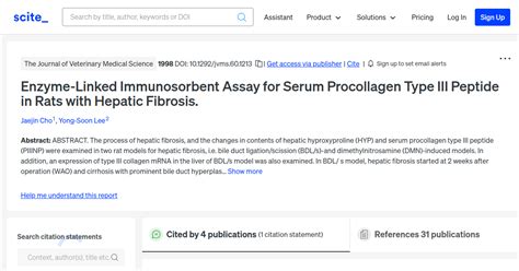 Enzyme Linked Immunosorbent Assay For Serum Procollagen Type Iii Peptide In Rats With Hepatic
