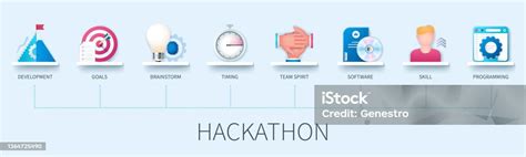 Hackathon Web Vector Infographic In 3d Style Stock Illustration - Download Image Now ...