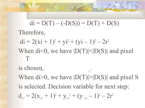 Circle Drawing Algo PPT Science