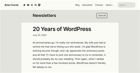 20 years of wordpress brian coords