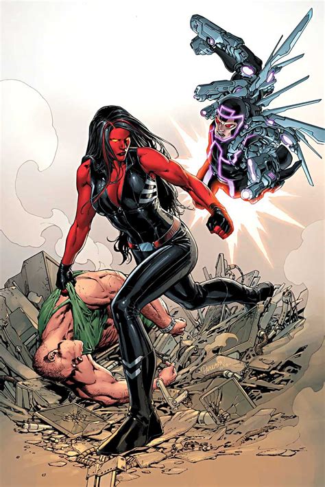 Red She Hulk Domino Domino And Red She Hulk Betty Ross Red She Hulk