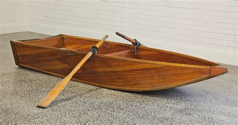 Lot Vintage Flat Pack Plywood And Canvas Dingy 41 X 302 X 91cm