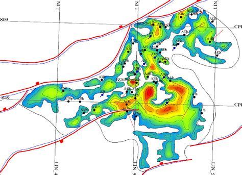 Density Contour Of Sand Body Interlayer A Download Scientific Diagram