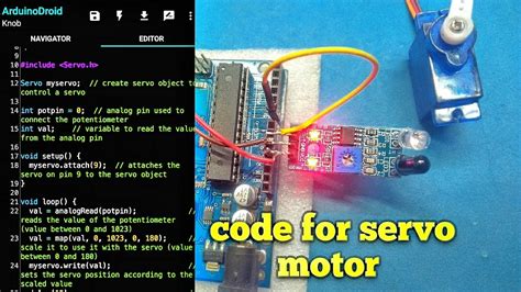 Arduino Code For Servo Motor Control Using All Types Of Sensor Motor Sensor YouTube