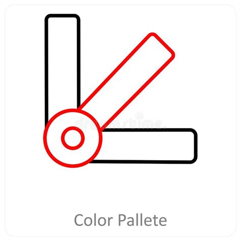 Color Palette And Color Themes Icon Concept Stock Vector Illustration Of Concept Pallete