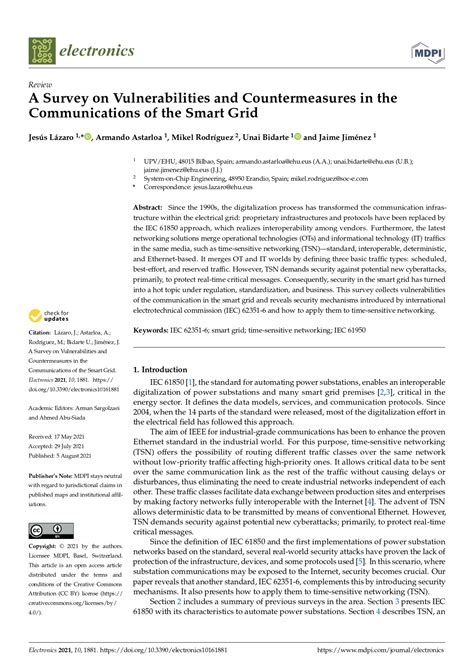 Vulnerabilities And Countermeasures In The Communications Of The Smart Grid Apert Grupo De