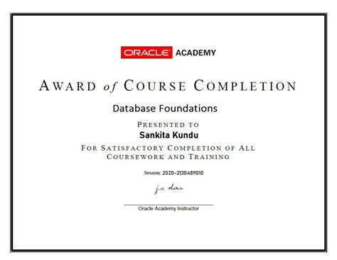 Sankita Kundu On Linkedin Oraclecertification Dbms Oracle