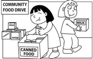 Can Food Drive Coloring Page Coloring Pages