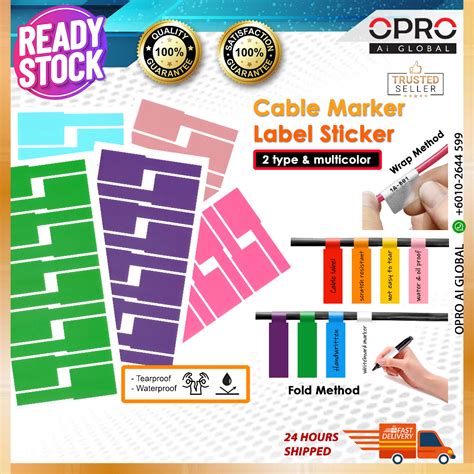 Fold Method Opro Cable Marker Label Sticker Label Marker Cable