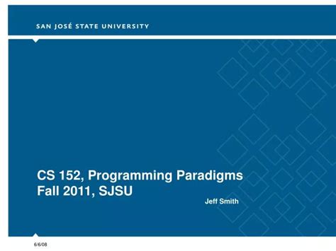 ppt cs 152 programming paradigms fall 2011 sjsu powerpoint