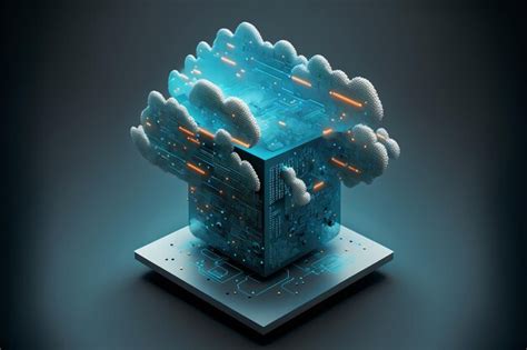 Premium Photo Cloud Computing Data Base Technology Concept With