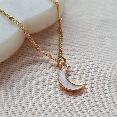 Small Moon Crescent Necklace Fancy Jewelry Neck Pieces Jewelry