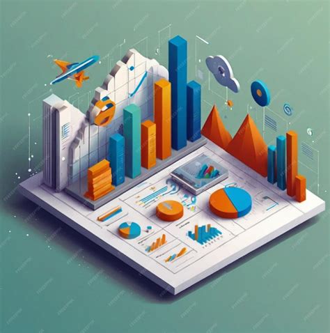 Isometric Uiux Data Illustration Premium Ai Generated Image