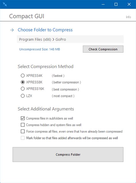 Save Disk Space By Compressing Applications On Windows