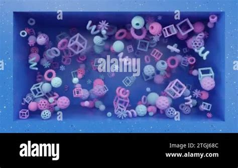 Abstract Floating Objects Colliding With Each Other 4k Cgi Animation