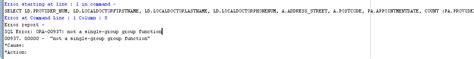 Sql ORA 00937 Not A Single Group Group Function Stack Overflow