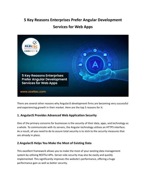 Ppt 5 Key Reasons Enterprises Prefer Angular Development Services For