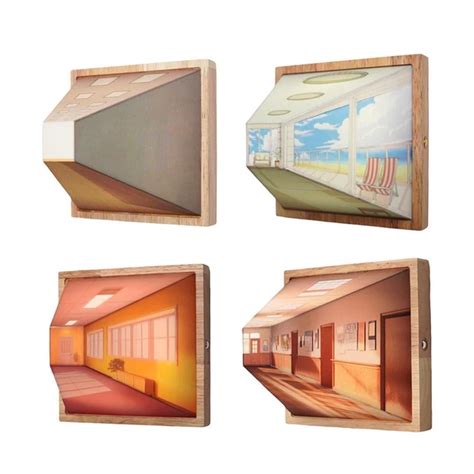3d visual effect led night light wall mounted design night light home