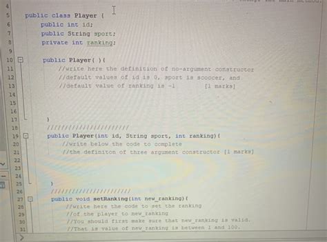 solved 4 6 public class player public int id public