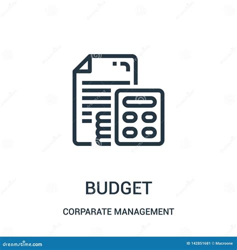Budget Icon Vector From Corparate Management Collection Thin Line