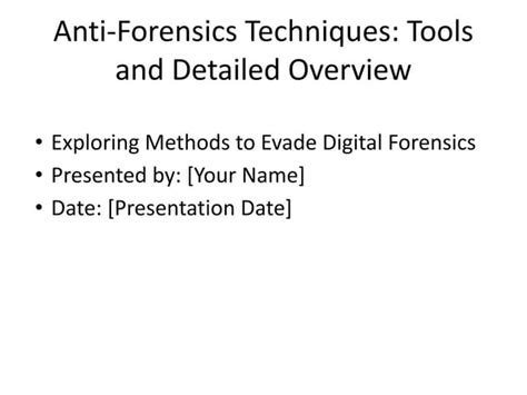 Anti Forensic Toolkit And How To Be Safe Pdf