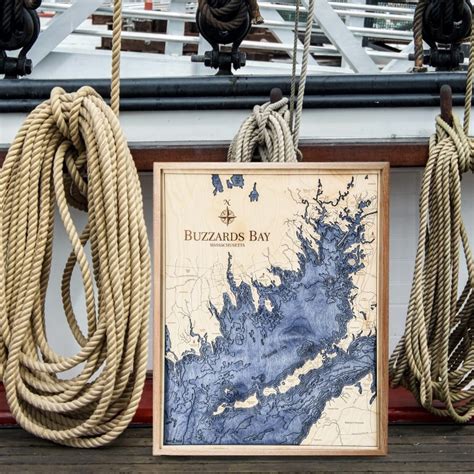 Buzzards Bay Nautical Map Wall Art Sea And Soul Charts