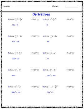Higher Order Derivatives Calculus Solving For Higher Order Derivatives