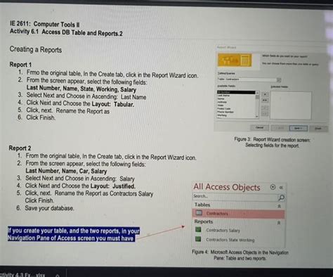 Solved Instructions A 1 Open Microsoft Access Program