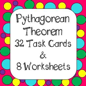 Pythagorean Theorem Task Cards And Worksheets Activity Homework Assessment