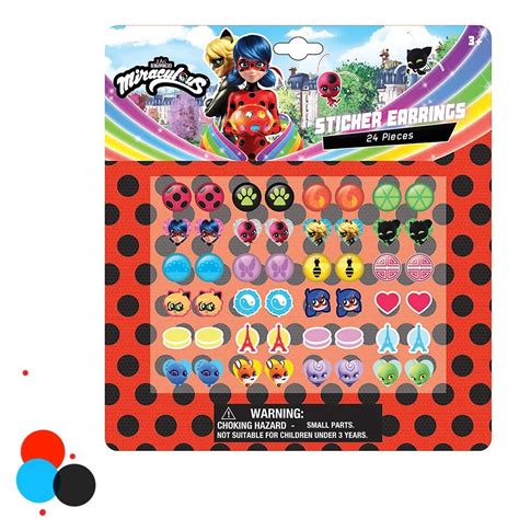 Miraculous Ladybug Set Of 24 Pairs Of Self Adhesive