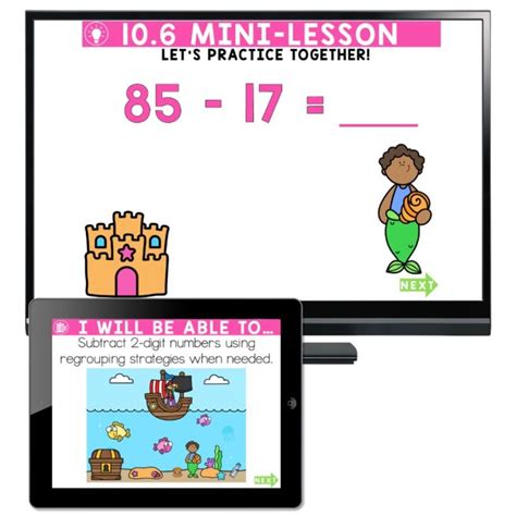 Lucky To Learn Math Lesson 106 2 Digit Subtraction Review