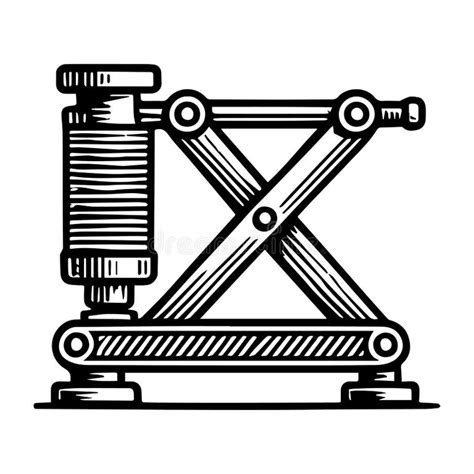 Simple Vector Icon Of A Hydraulic Jack â€ Logo Design Illustration Stock Vector Illustration