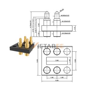 Single Row Double Row Male And Female Connector Pogo Pin Spring Loaded Contacts Hardware