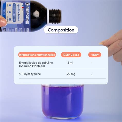 Spiruline Bleue Liquide Phycocyanine 2 000 Mgl Flacon 200 Ml