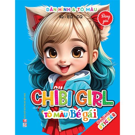 Book Chibi Girl Coloring Adorable Stickers And Coloring With Stickers Vtk Shopee Malaysia