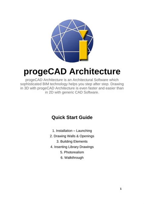 PDF ProgeCAD Architecture English Quickstart Guide DOKUMEN TIPS