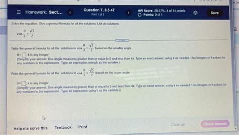 Solved 10 Homework Sect Question 7 8 3 47 Hw Score